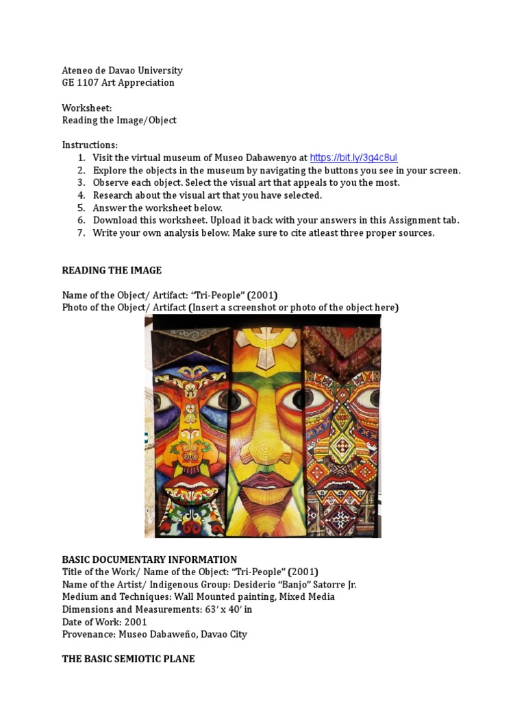 Worksheet - Museo Dabawenyo Virtual Tour.docx | PDF