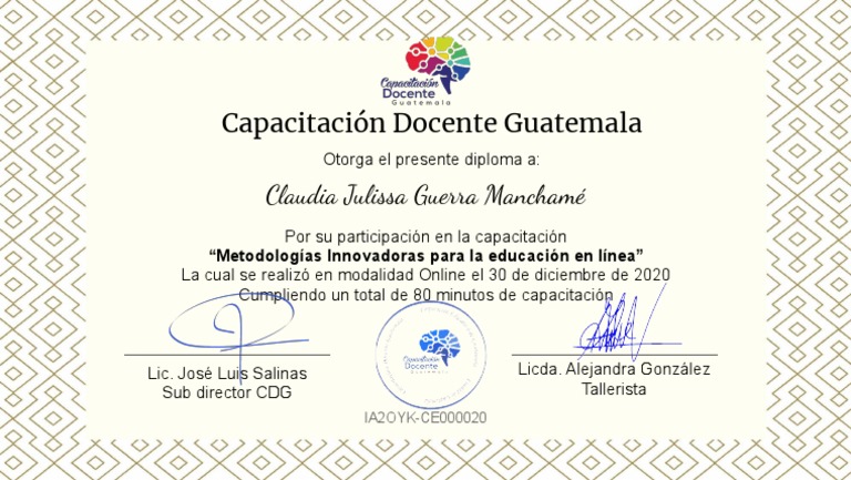 Certificate For - Claudia Julissa Guerra Manc... - For - Solicitud de ... Certificate For - Claudia Julissa Guerra Manc... - For - Solicitud de ...