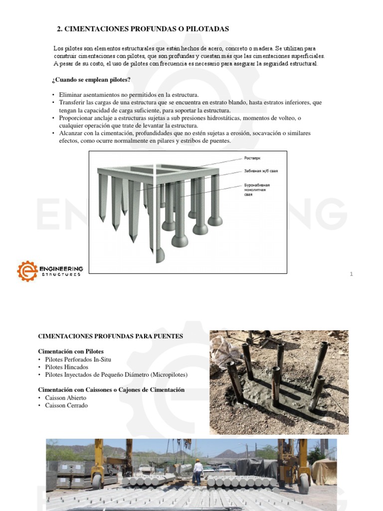 Cimentaciones Profundas con Pilotes | PDF | Fundación profunda ...