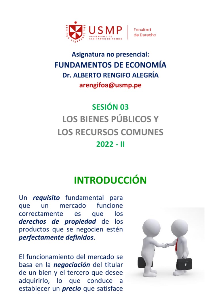 Sesión 03 - Los Bienes Públicos y Los Recursos Comunes | PDF