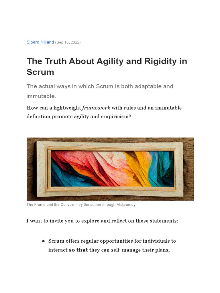 Navigating Agility and Rigidity in Scrum: Finding the Balance Between ...