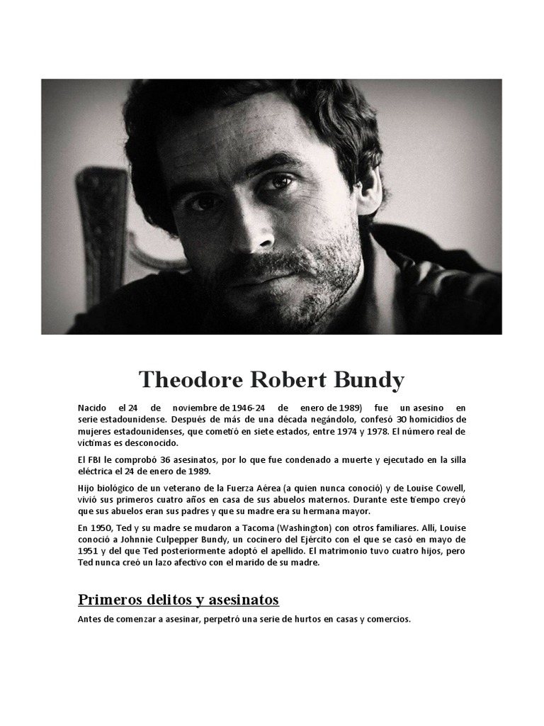 Theodore Robert Bundy | PDF | Justicia | Crimen y violencia
