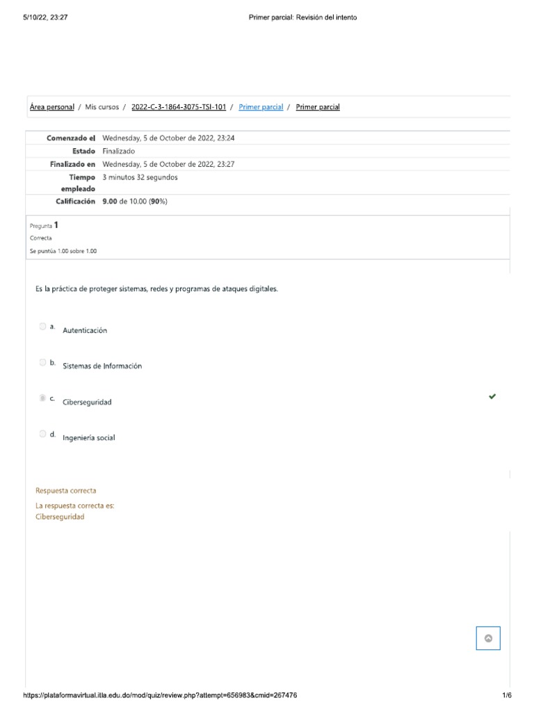 Examen De Introduccion A Ciberseguridad Pdf