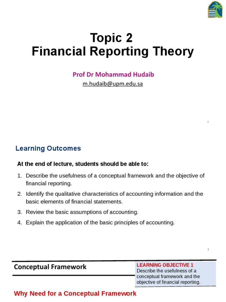 Objectives and Qualities of Financial Reporting | PDF | International ...