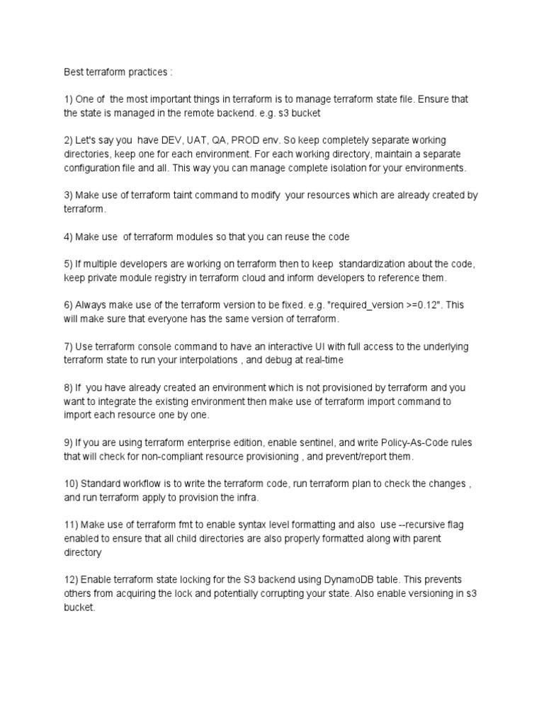 Best Terraform Practices Pdf