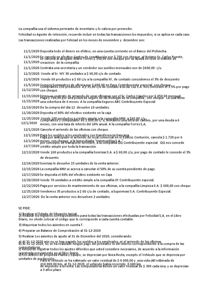 Deber # 22 Ejercicio Integrador 1ra. Parte - Cristian Chancusig | PDF | Contabilidad | Bancos