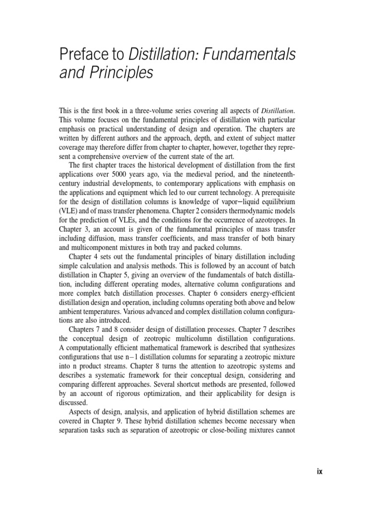 Preface To Distillation Fundamentals and Principles - 2014 ...