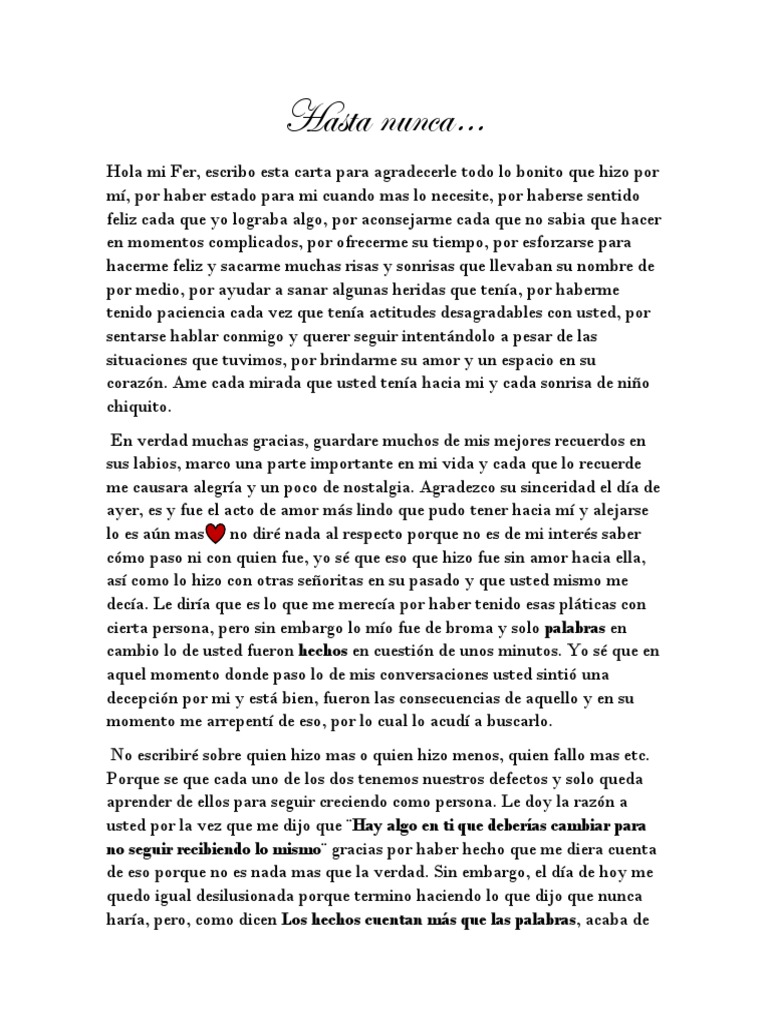 Hasta Nunca | Descargar gratis PDF | Amor | Verdad