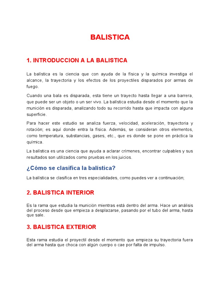 Análisis completo de la balística como ciencia forense clave | PDF ...