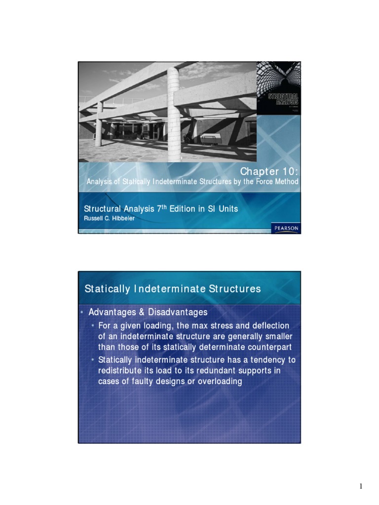 Statically Indeterminate Structures Force Method Analysis | PDF | Beam (Structure) | Structural ...