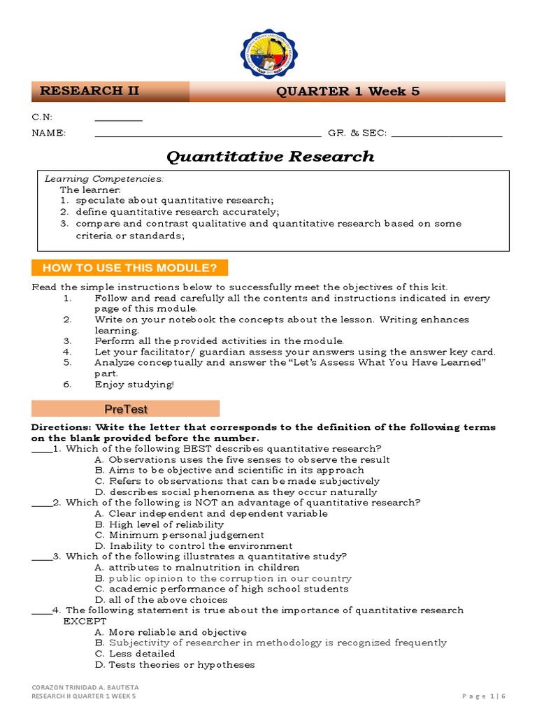 Understanding Quantitative Research | PDF