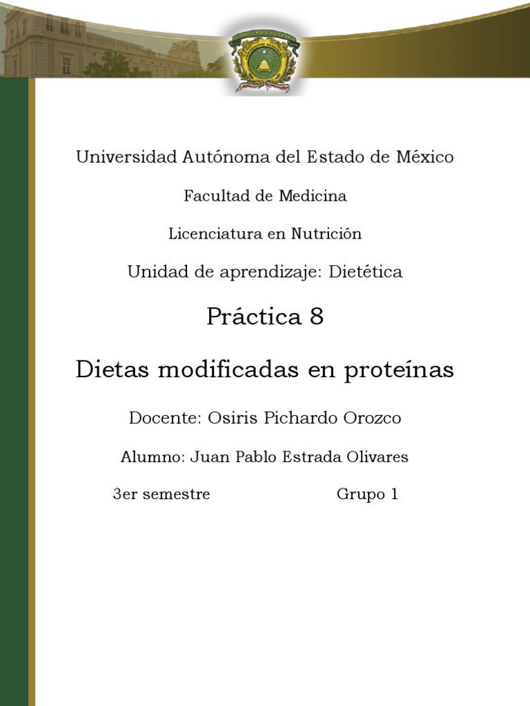 Práctica 8 | PDF | Dieta | Alimentos