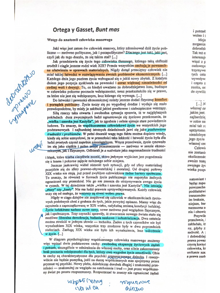 Ortega y Gasset, Bunt Mas | PDF