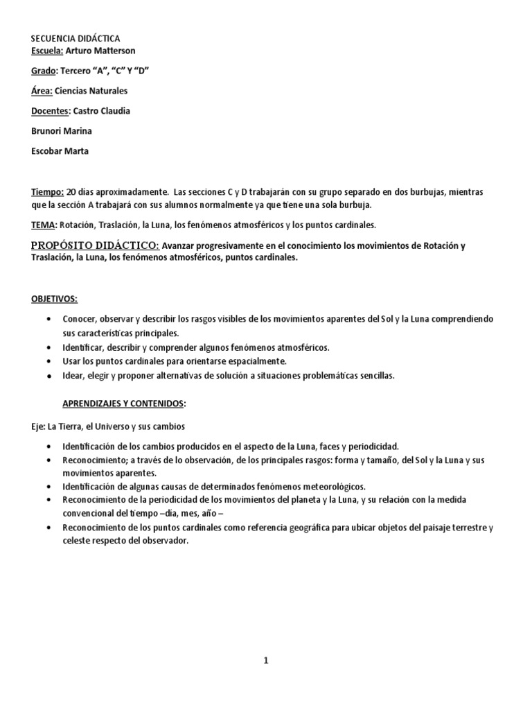 SECUENCIA Nat.3 ROTAC, TRASL, LUNA, FENÓMENOS ATMOSF Y PUNTOS CARD ...