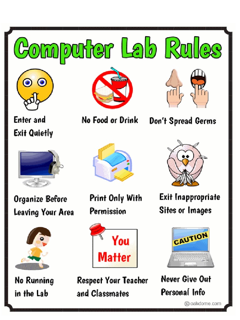 Computer Lab Rules | PDF