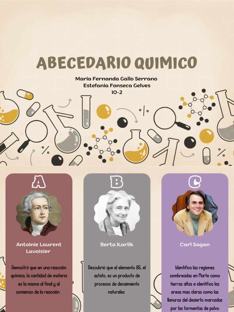 Abecedario de Científicos Químicos | PDF | Química | Átomos
