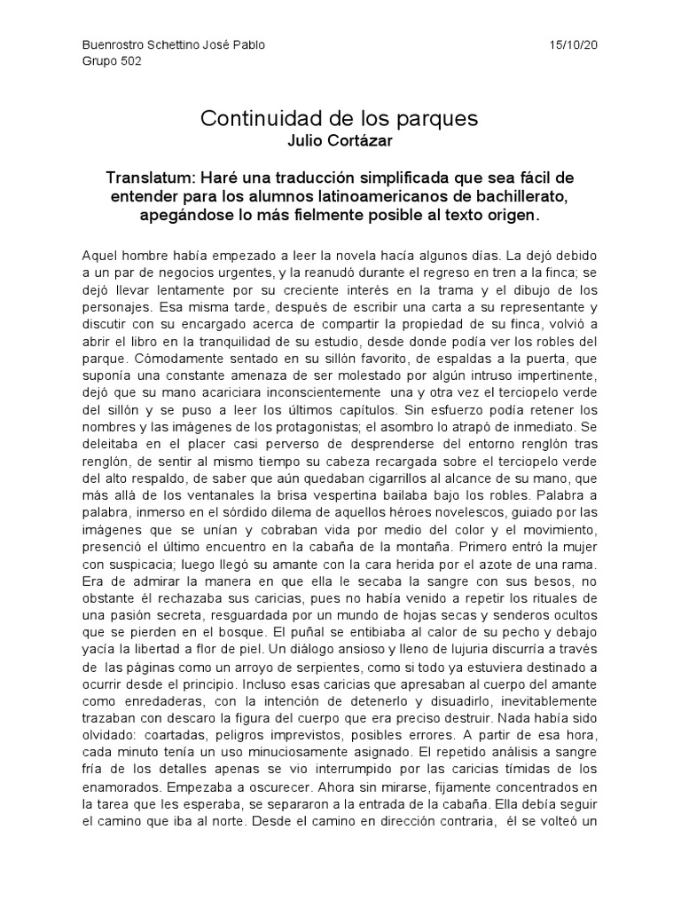 La Continuidad de Los Parques | PDF