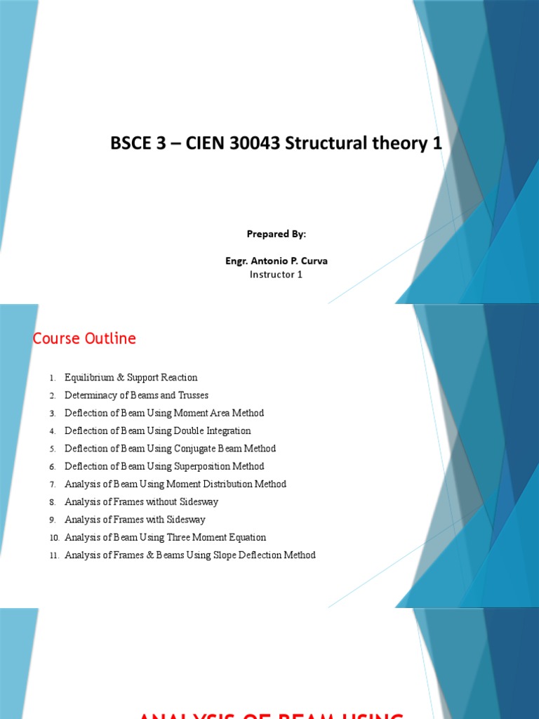 Structural Theory 1 Three Moment Equation Pdf