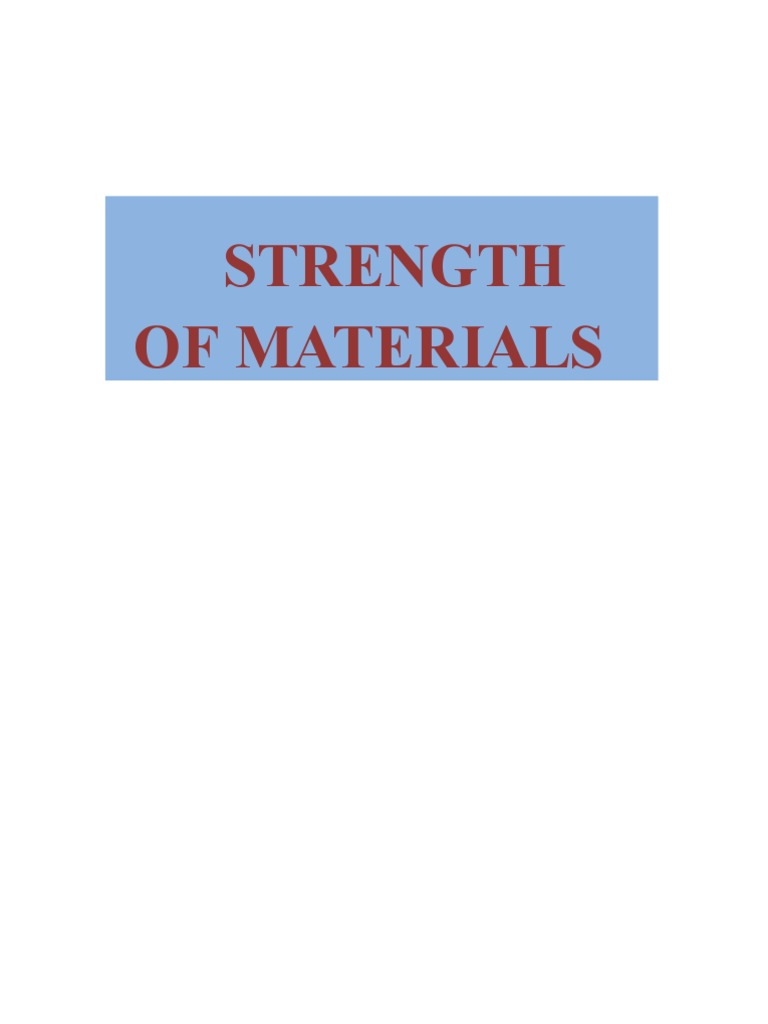 Fundamentals of Deformable Bodies | PDF | Bending | Strength Of Materials