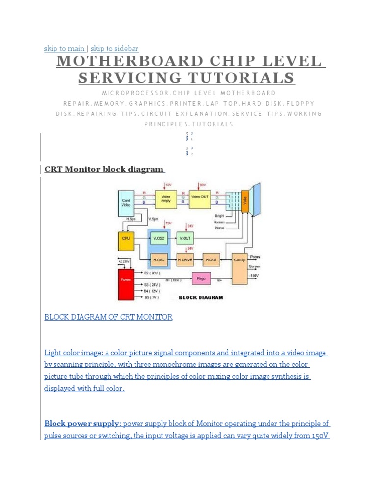 Motherboard Chip Level Repair Guide | PDF | Cathode Ray Tube | Amplifier