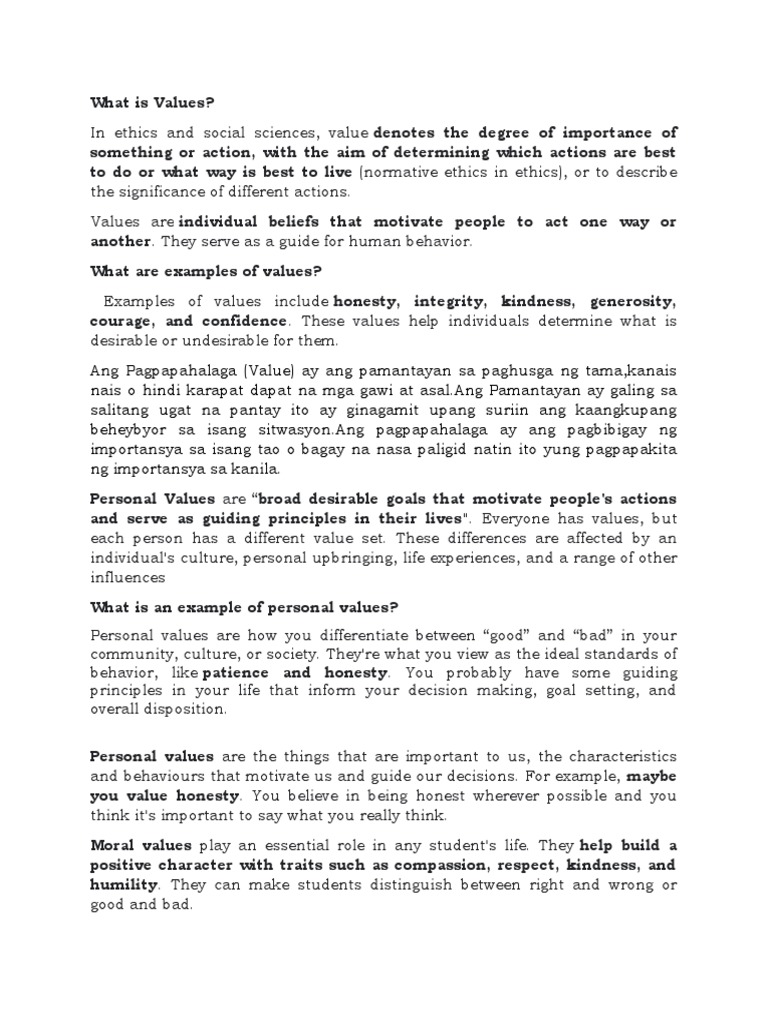 Understanding Values: Defining Personal, Moral, Social and Aesthetic ...