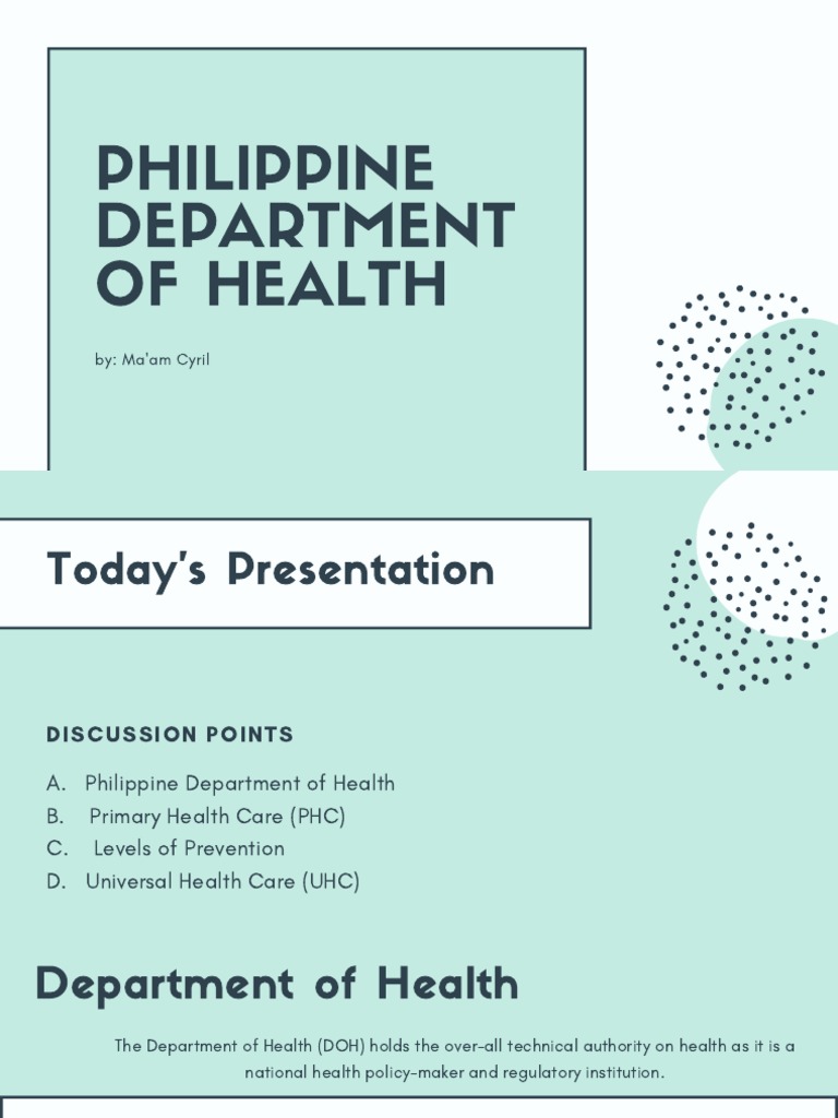 DOH Lecture | Download Free PDF | Preventive Healthcare | Health Care