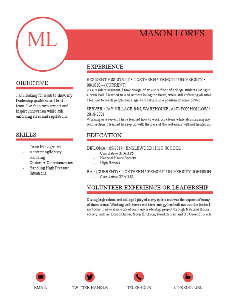 Mason Resume | PDF | Career & Growth | Wellness