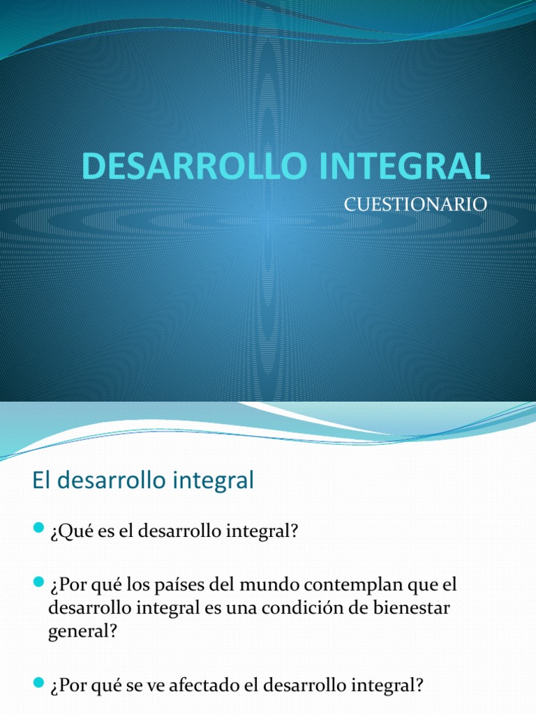 Desarrollo Integral | PDF