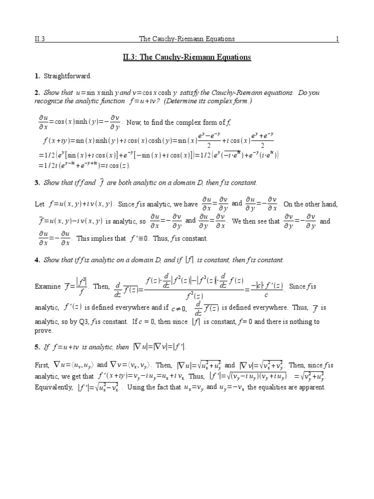Complex Analysis, Gamelin, II.3 Problems and Solutions | PDF | Algebra ...