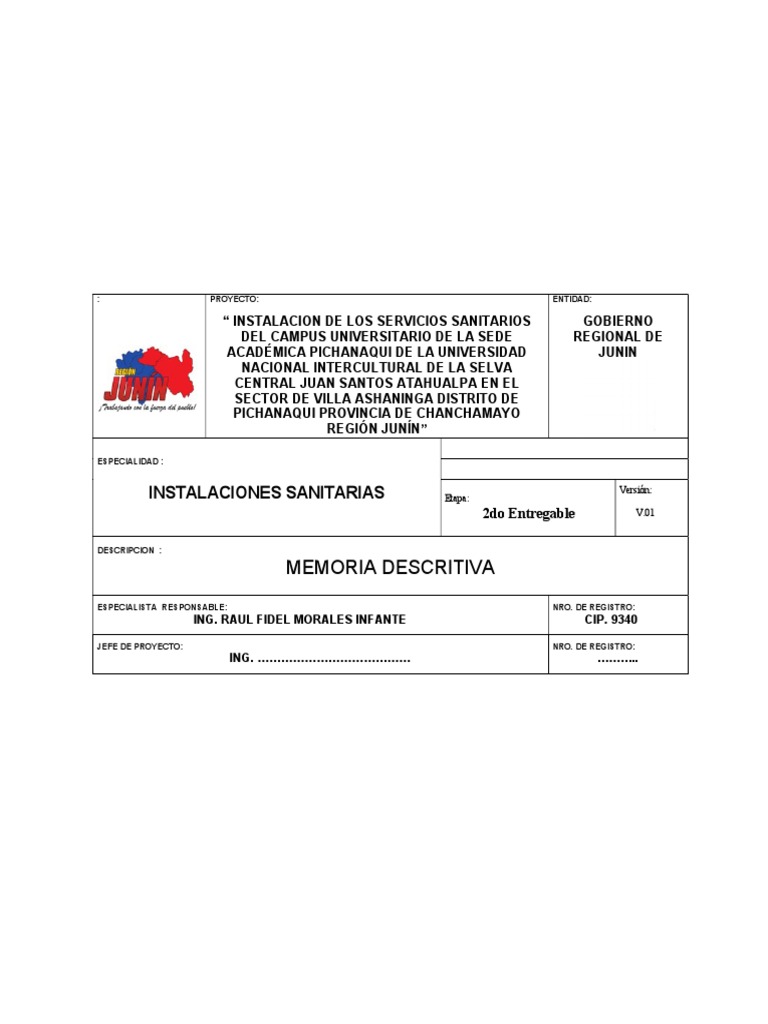 Memoria Descriptiva - IISS | PDF | Tratamiento de aguas residuales | Drenaje