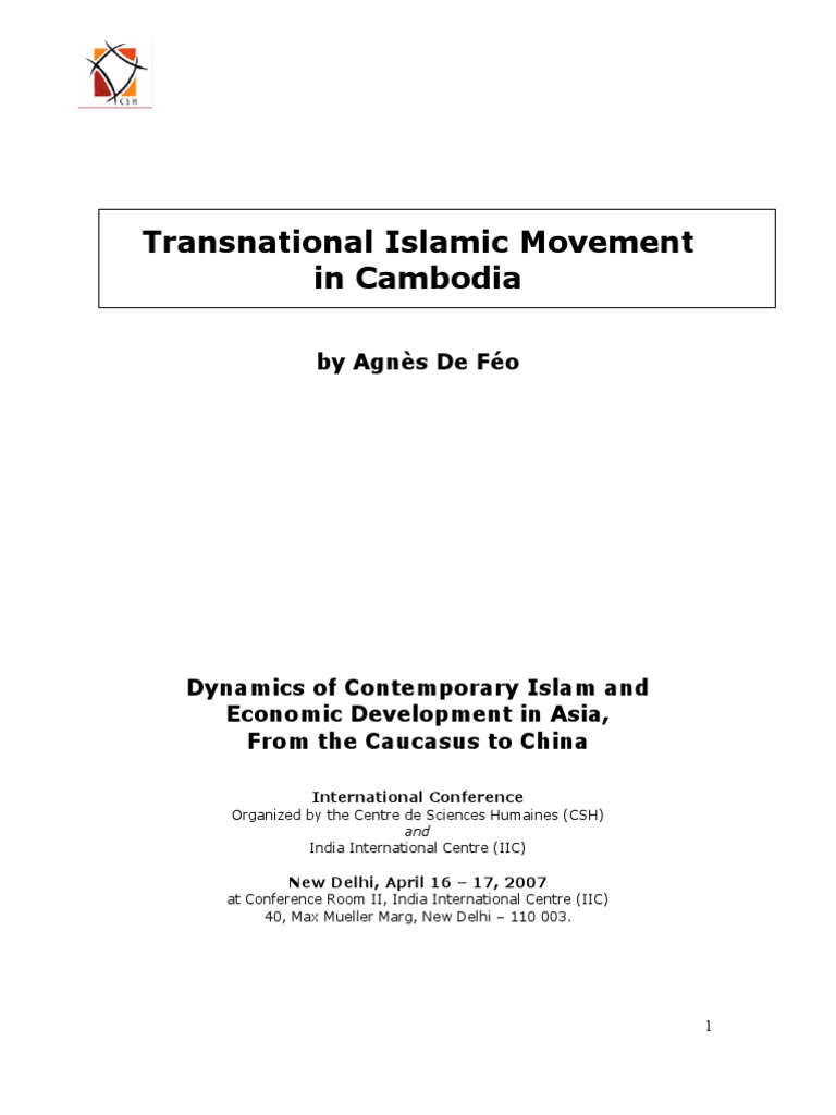 Transnational Islamic Movements in Cambodia | PDF | Cambodia | Religion ...