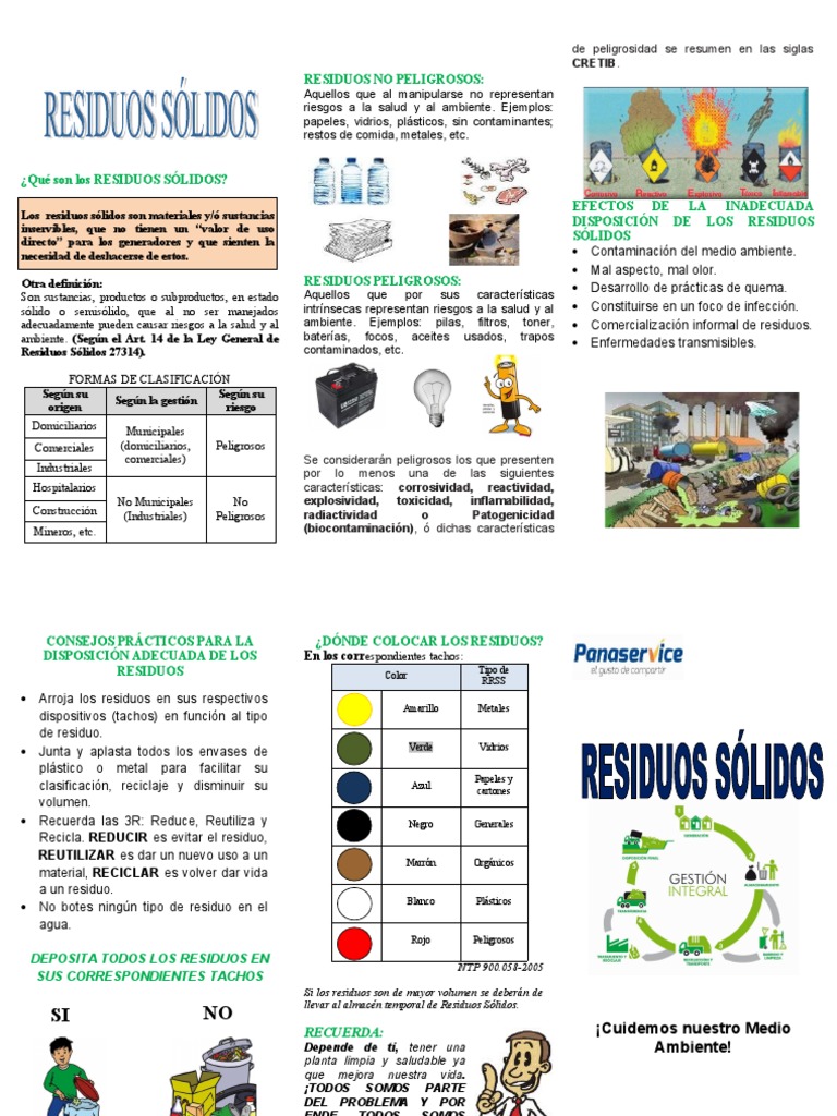 Triptico Residuos Solidos | PDF | Residuos | Reciclaje Triptico Residuos Solidos | PDF | Residuos | Reciclaje