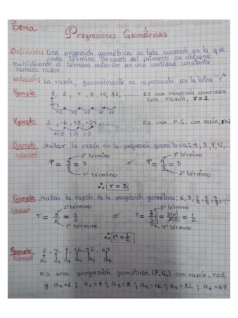 4toss Tema26 Progresiones Geométricas | PDF