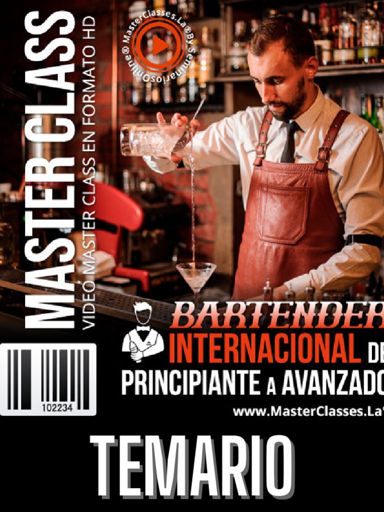 Temario de Bartender Internacional | PDF | Bebidas Fermentadas | Bebidas Destiladas
