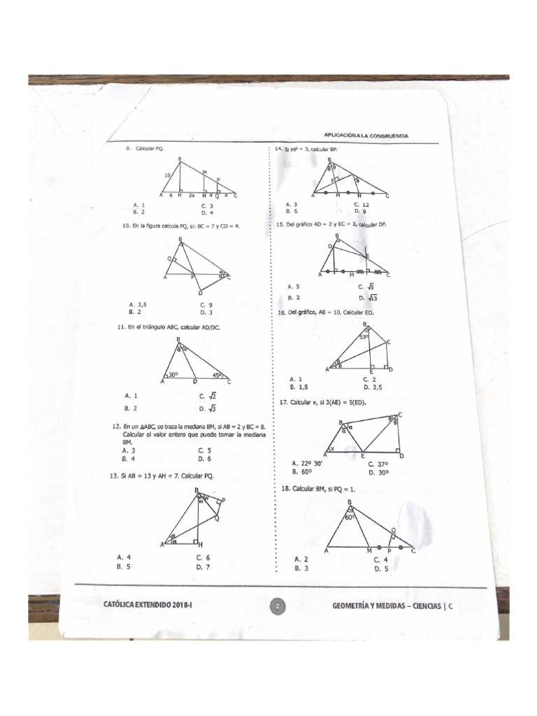 Calcular PQ. | PDF