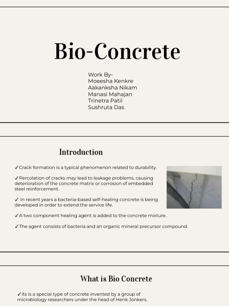 Bioconcrete | PDF | Concrete | Cement