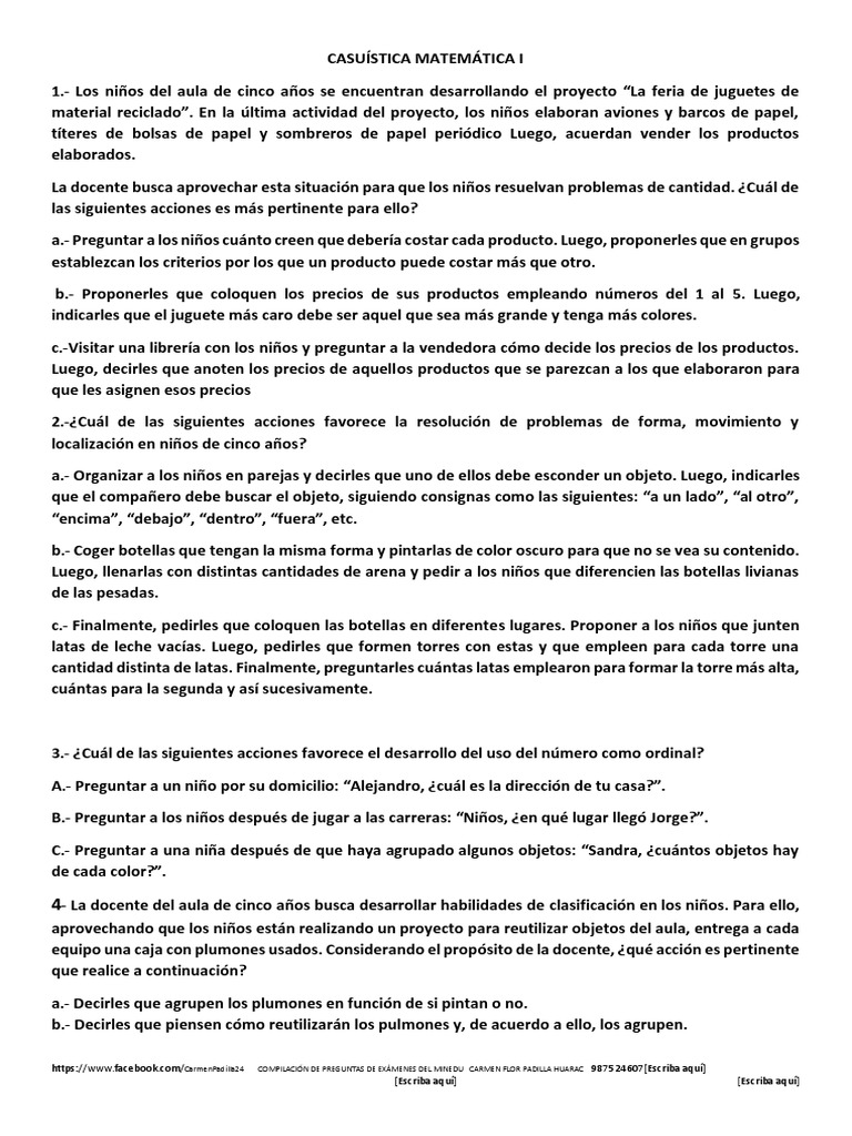 Casuística Matemática Ii | PDF