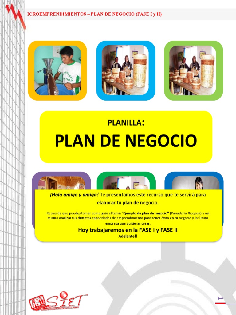 Plantilla Plan de Negocio I | PDF | Plan de negocios | Análisis FODA