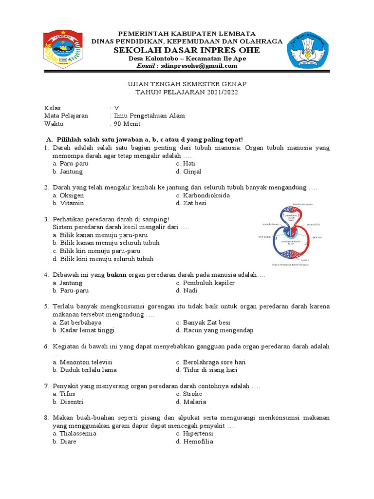 Uts K5 (Tema 4,5) | PDF | Kesehatan Holistik | Sains & Matematika
