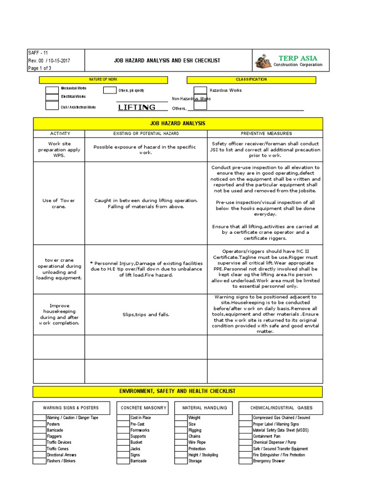 Jha Lifting Permit Tower Crane | PDF