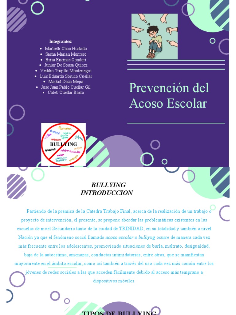 Proyecto de Bullying | PDF