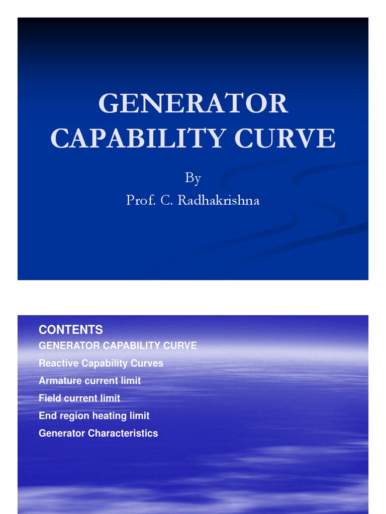 Mvar Cap Curve | PDF | Electric Generator | Electric Power System