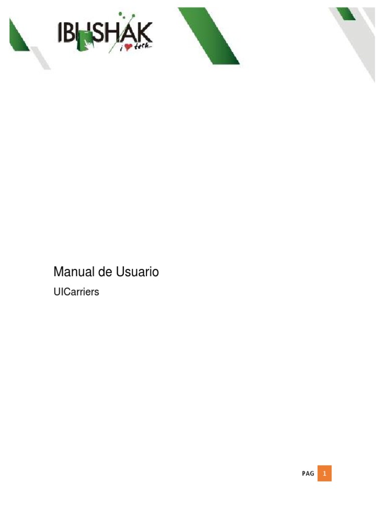 Manual de Usuario: Uicarriers | PDF | Ciencias de la Computación | Software