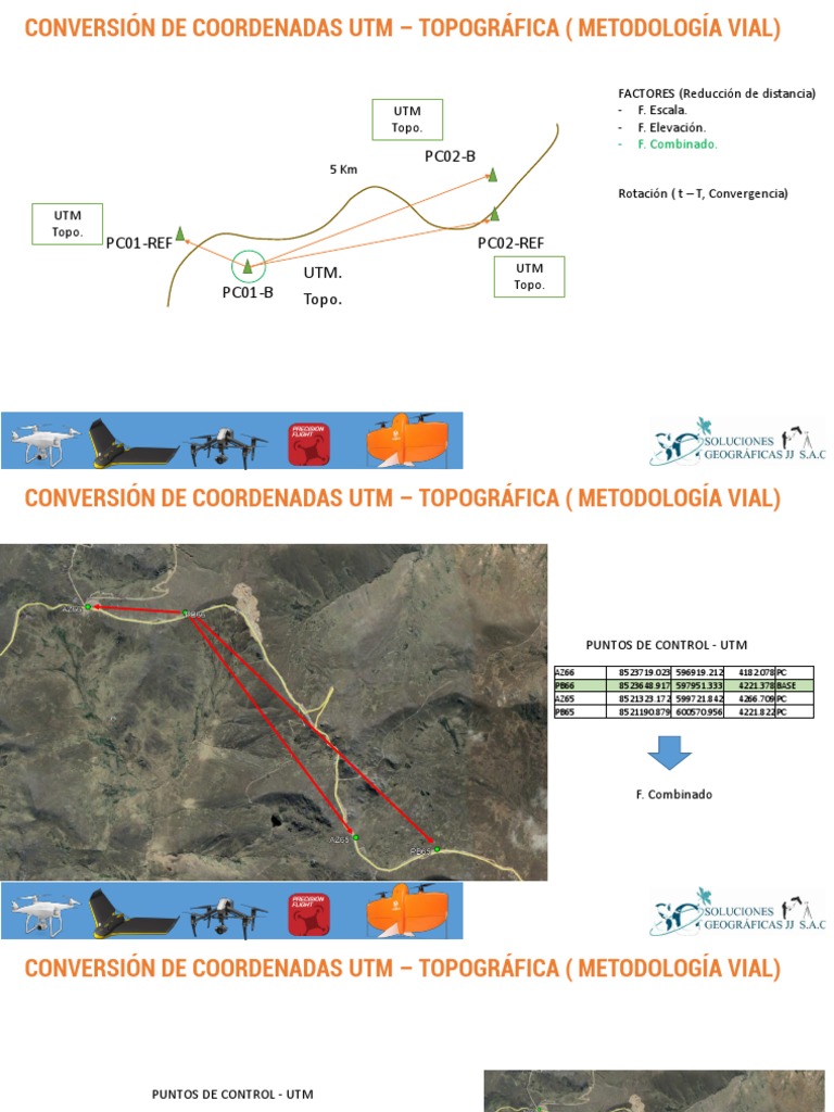 Conversión UTM-Topográfica Vial | PDF | Ciencias de la Tierra