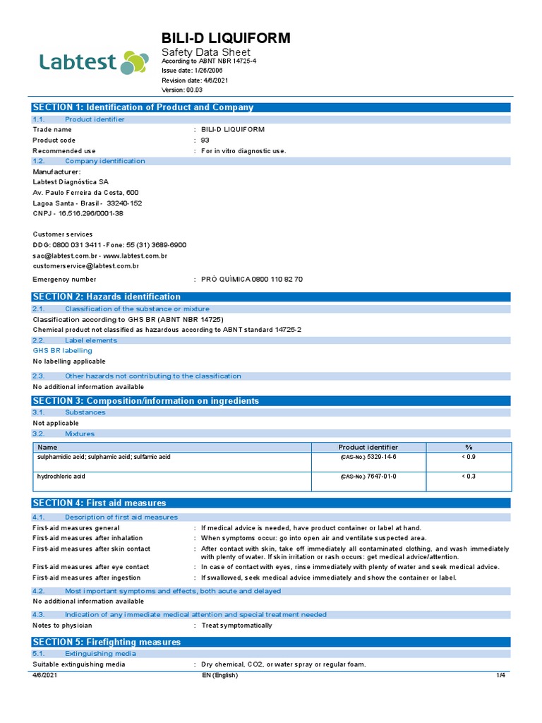 Bili D Liquiform Ref. 93 2 | PDF | Toxicity | Firefighting