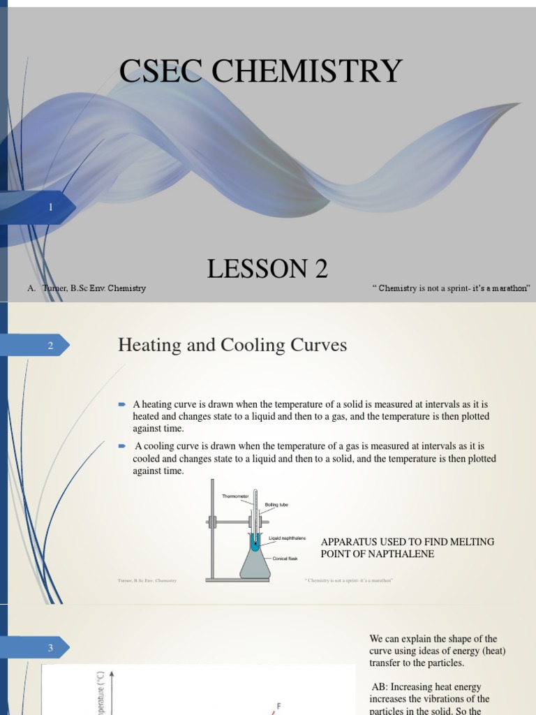 Csec Chemistry Lesson 2 | PDF | Distillation | Solubility