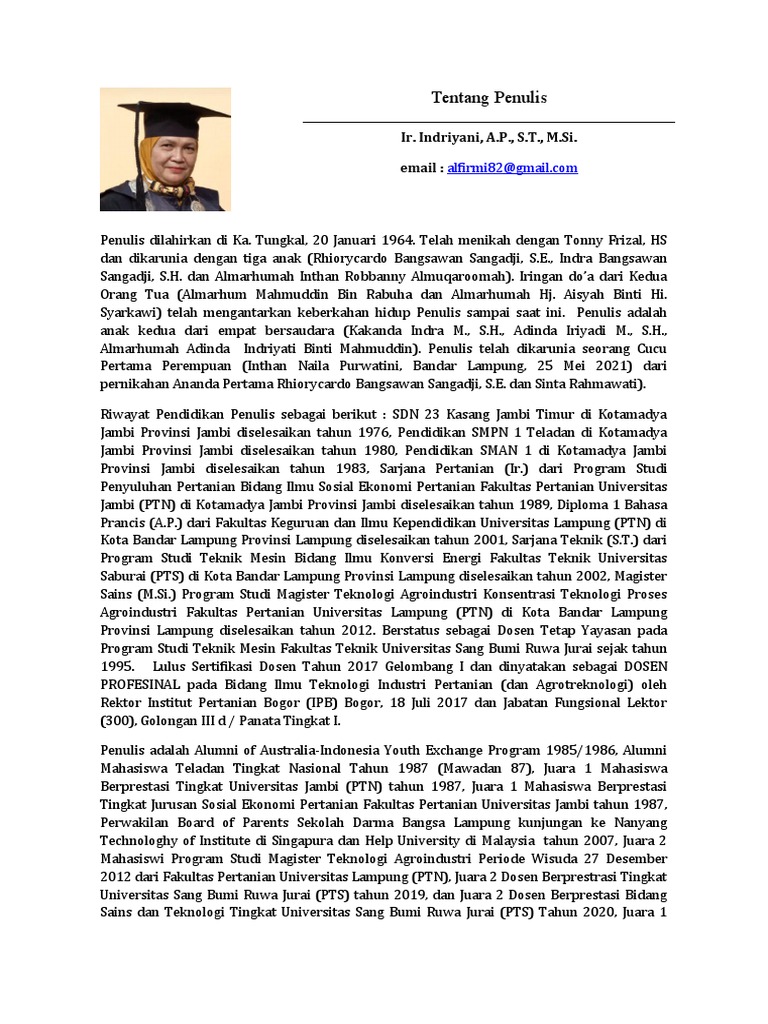 Contoh Profil Penulis | PDF
