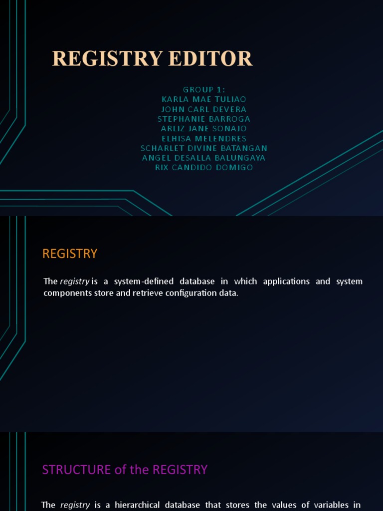 Registry Structure | PDF | Windows Registry | Operating System Families