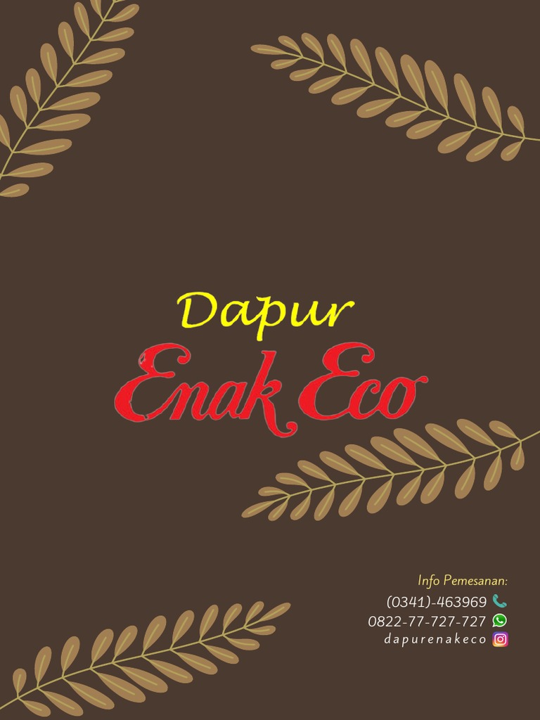 Menu Dapur Enak Eco Malang | PDF