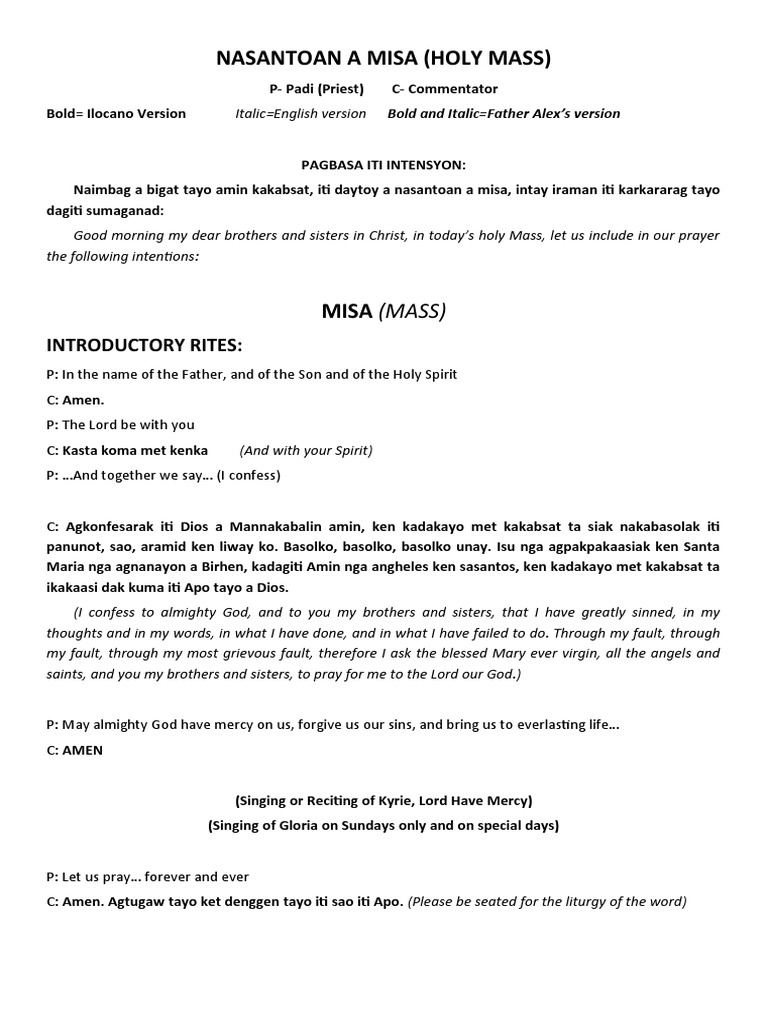 Comentators Copy 2 | PDF | Mass (Liturgy) | Last Judgment